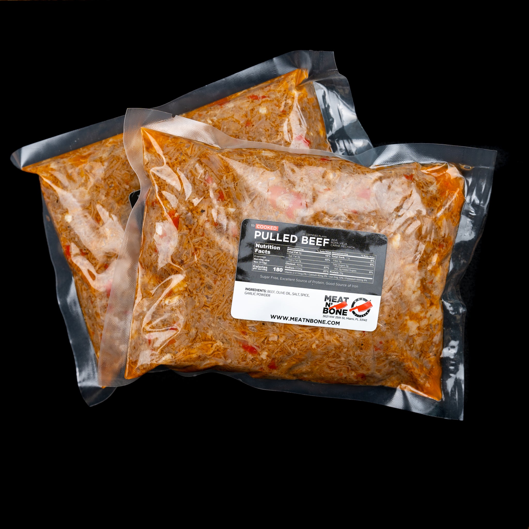 Pulled G1 Certified Beef | 1lb – Meat N' Bone